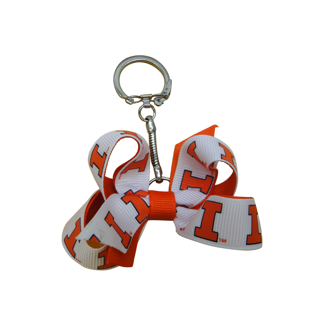 Illinois Fighting Illini Mini Bow Keychain – Gameday Spirit Fanstore
