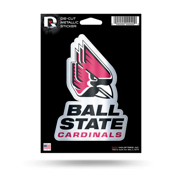 BSU Cardinals Die-Cut Metallic Sticker – Gameday Spirit Fanstore