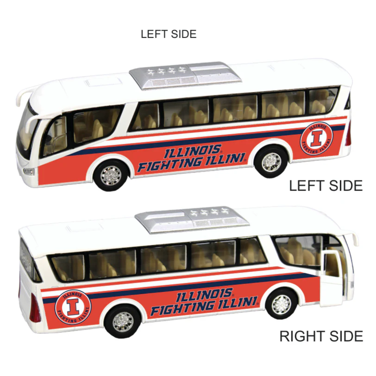Illinois Fighting Illini Team Bus Toy – Gameday Spirit Fanstore