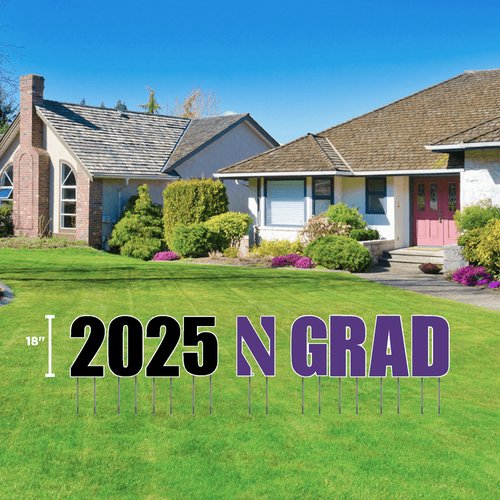 2025 NORTHWESTERN UNIVERSITY GRAD LAWN DISPLAY – Gameday Spirit Fanstore