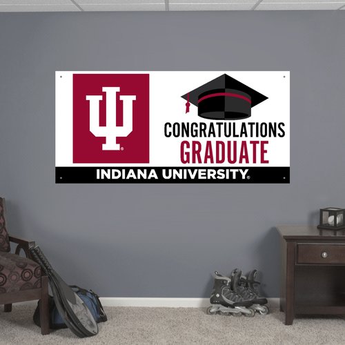 CONGRATULATIONS GRADUATE INDIANA UNIVERSITY 4X8 BANNER – Gameday Spirit ...