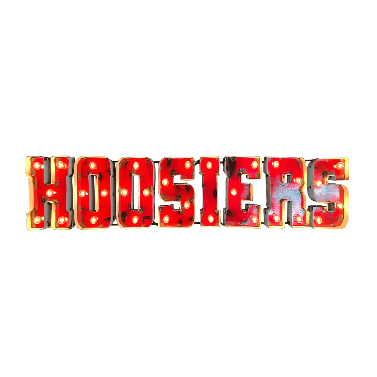 Indiana Hoosiers Lighted Recycled Metal Sign – Gameday Spirit Fanstore