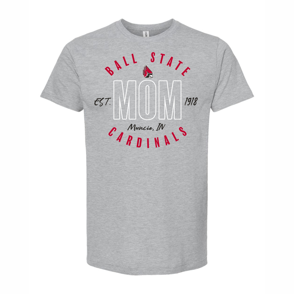 BSU Cardinals Mom Circle Gray T-Shirt – Gameday Spirit Fanstore