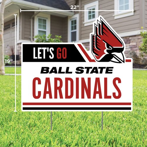 LET'S GO BALL STATE CARDINALS LAWN SIGN – Gameday Spirit Fanstore