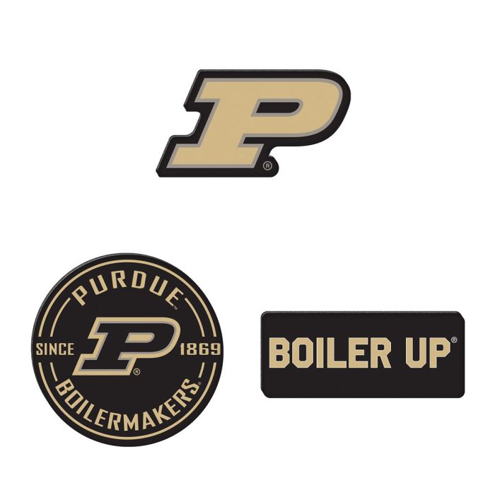 Purdue Boilermakers 3 Pack Acrylic Magnets – Gameday Spirit Fanstore
