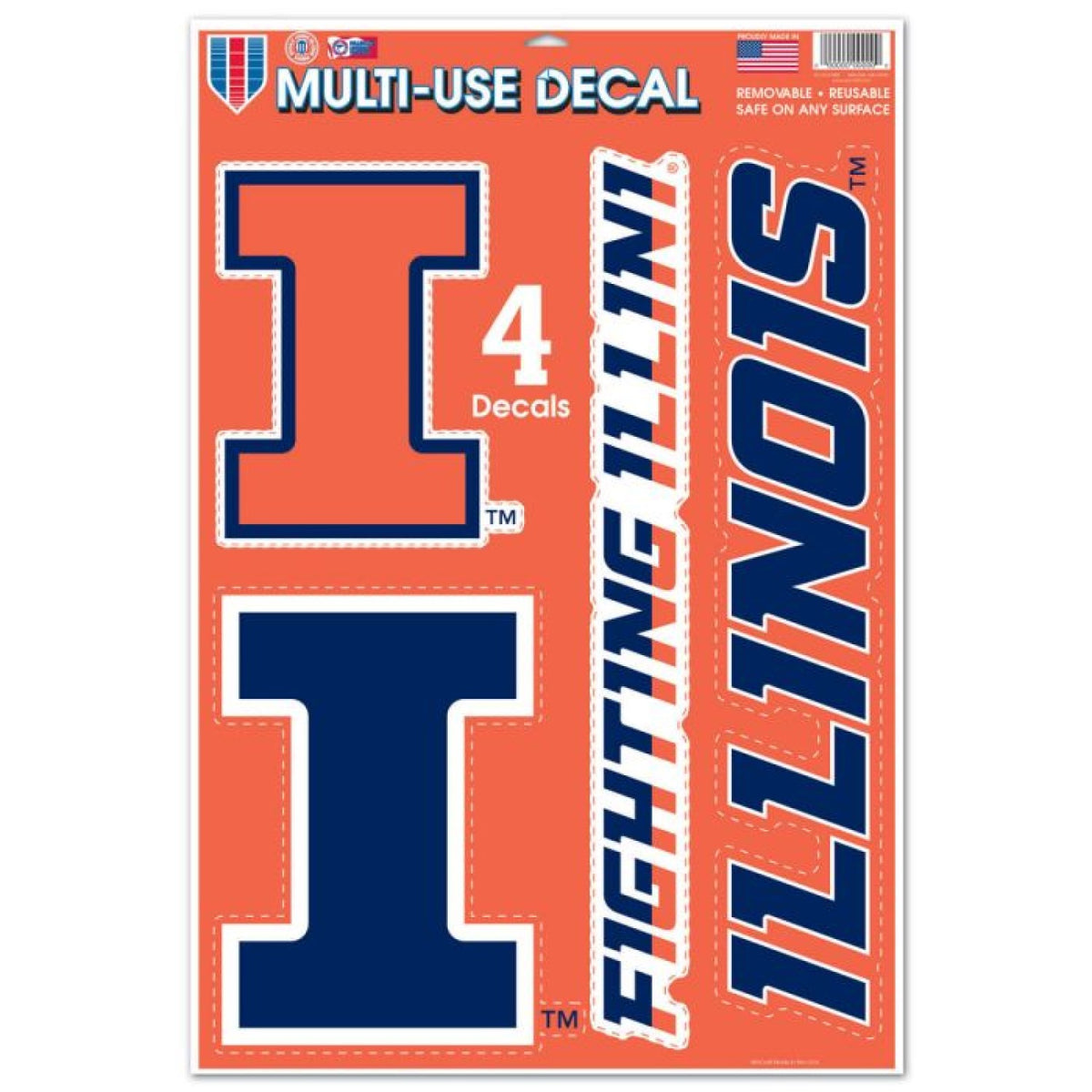Illinois Fighting Illini Multi-Use Decal Set – Gameday Spirit Fanstore