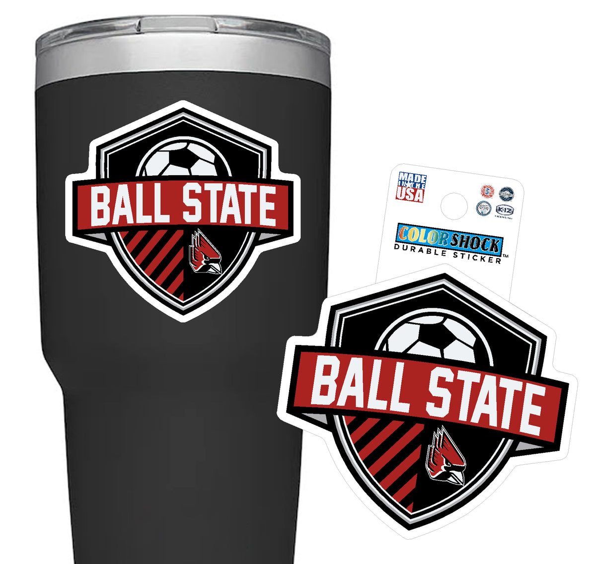 Ball State Soccer Shield Decal – Gameday Spirit Fanstore