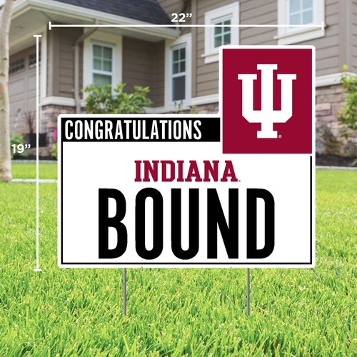 CONGRATULATIONS INDIANA BOUND LAWN SIGN – Gameday Spirit Fanstore