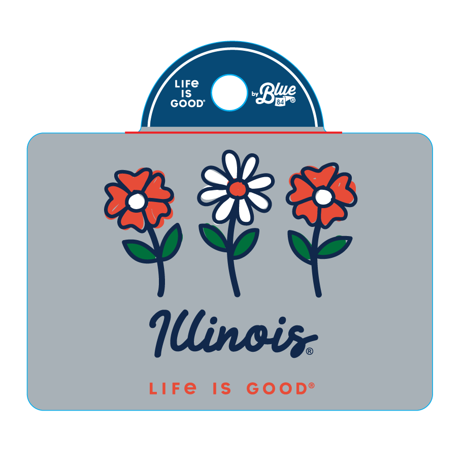 Illinois Floral Life is Good Decal – Gameday Spirit Fanstore