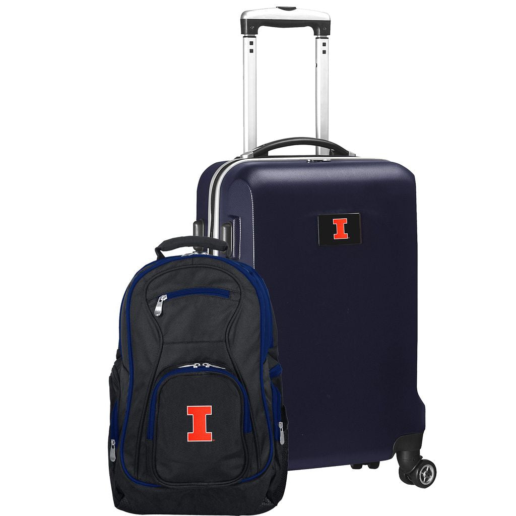 Illinois Fighting Illini Deluxe Two Piece Luggage and Backpack Set ...