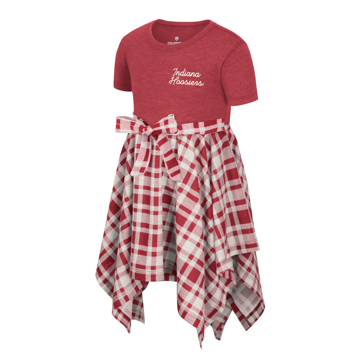 Indiana Outfit Girls Red/Plaid Shirt/Dress Combo – Gameday Spirit Fanstore