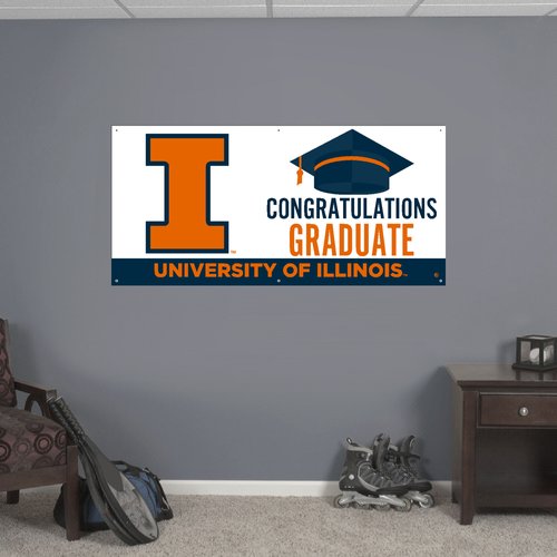 CONGRATULATIONS GRADUATE UNIVERSITY OF ILLINOIS 2X4 BANNER – Gameday ...