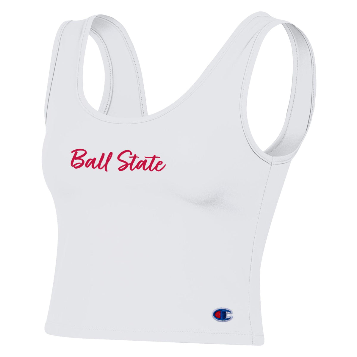 Ball State Tank Top Women's White Champion Crop – Gameday Spirit Fanstore
