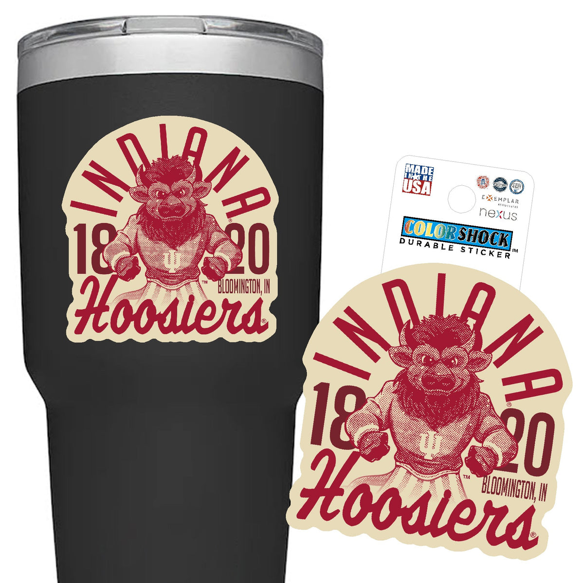 Indiana Hoosiers Cream & Crimson Bison Decal – Gameday Spirit Fanstore