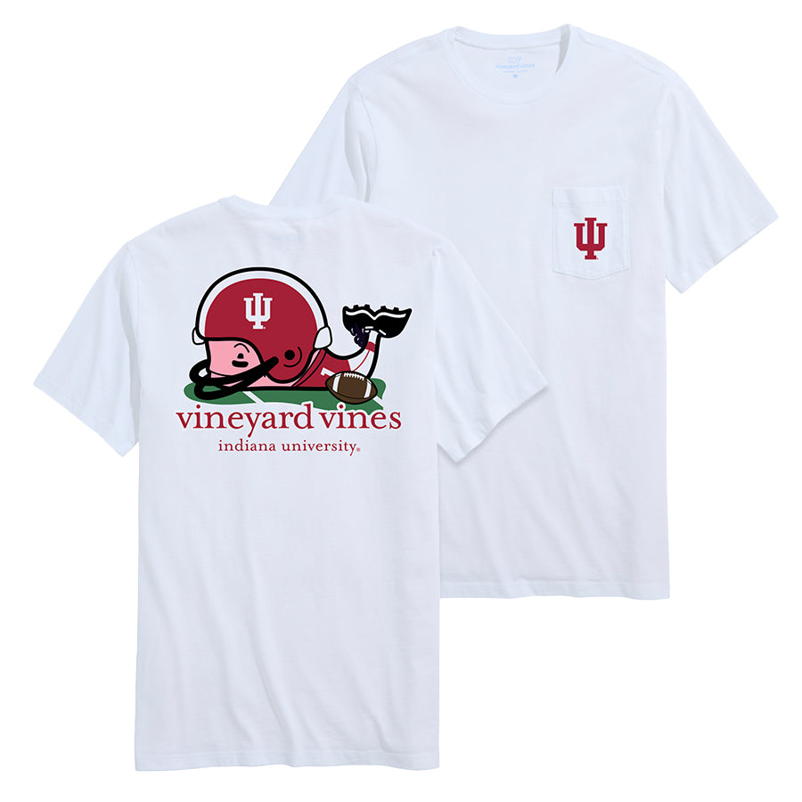 Indiana Hoosiers Football Vineyard Vines White Short Sleeve Pocket Tee ...