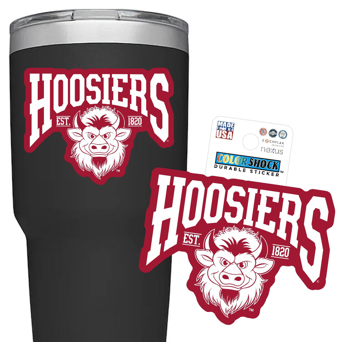 Indiana Hoosiers Crimson & White Bison Decal – Gameday Spirit Fanstore