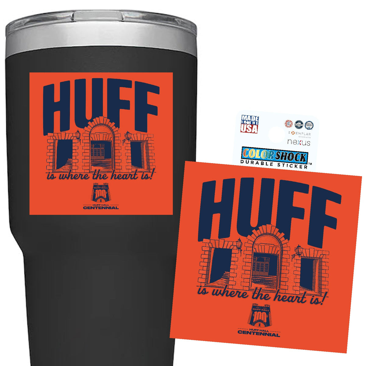 Illinois Sticker Huff Hall Centennial – Gameday Spirit Fanstore
