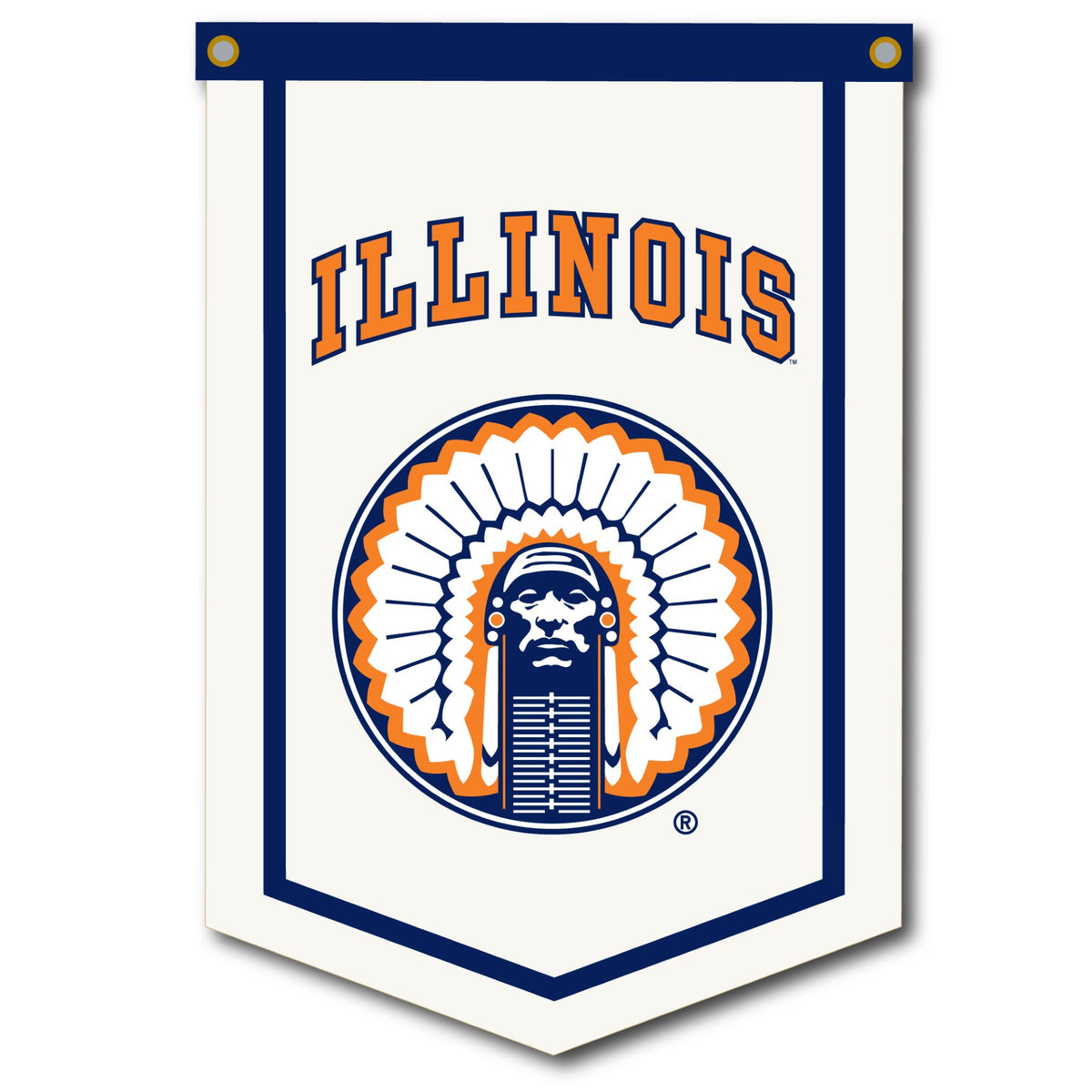 Fighting Illini Retro Chief Banner – Gameday Spirit Fanstore