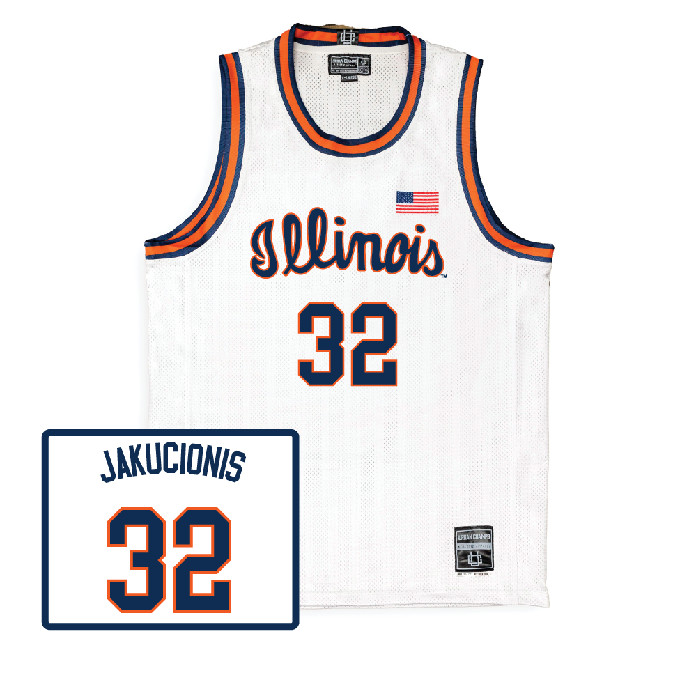 Illinois Fighting Illini Men's Basketball Jersey Kasparas Jakucionis ...