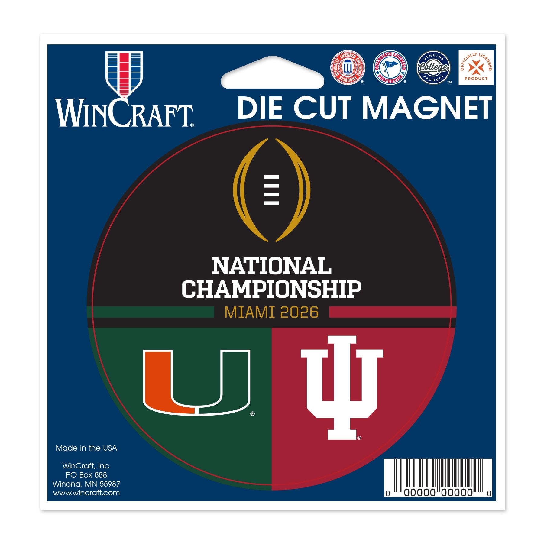 Indiana Football 2026 National Championship Head to Head Magnet ...