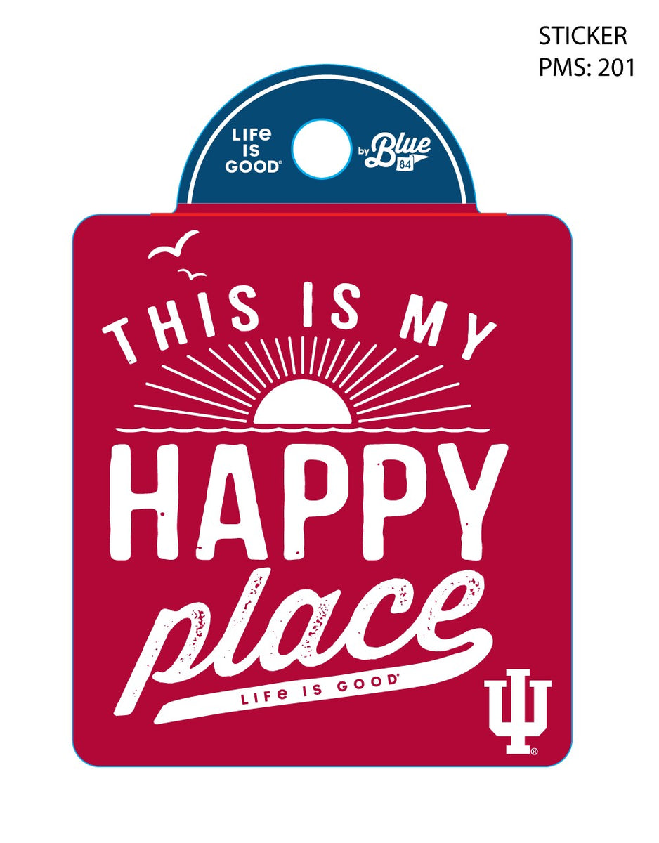 Indiana Hoosiers Happy Place Decal – Gameday Spirit Fanstore