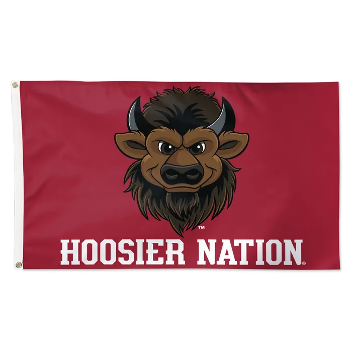 Indiana Flag Red Hoosier Nation Bison – Gameday Spirit Fanstore