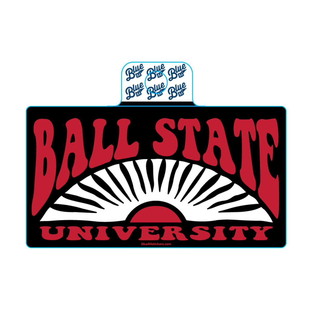 BSU Cardinals Blue 84 Day Dreamer Sun Decal – Gameday Spirit Fanstore