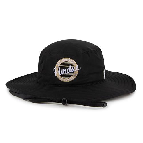 Purdue Boilermakers Circle Script Logo Black Bucket Hat – Gameday ...
