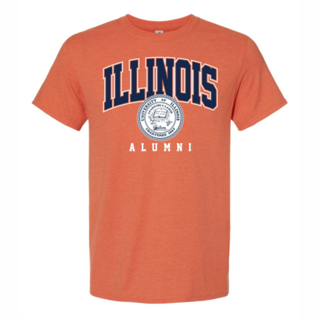 Illinois Fighting Illini Orange Alumni Seal Short-Sleeve T-Shirt ...