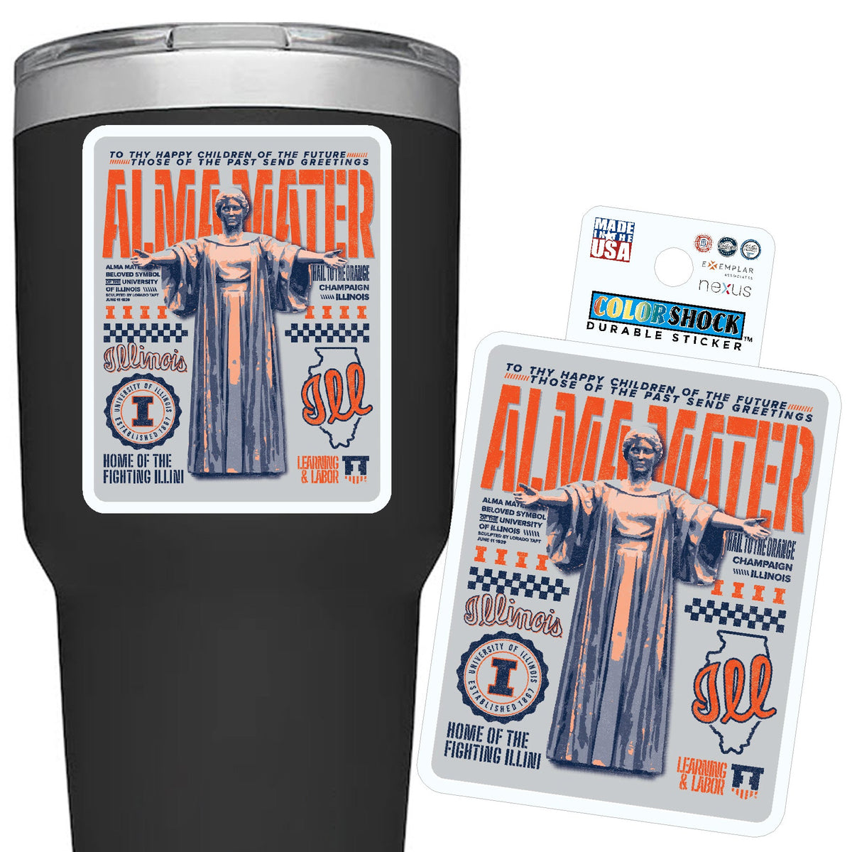 Illinois Alma Mater Decal – Gameday Spirit Fanstore