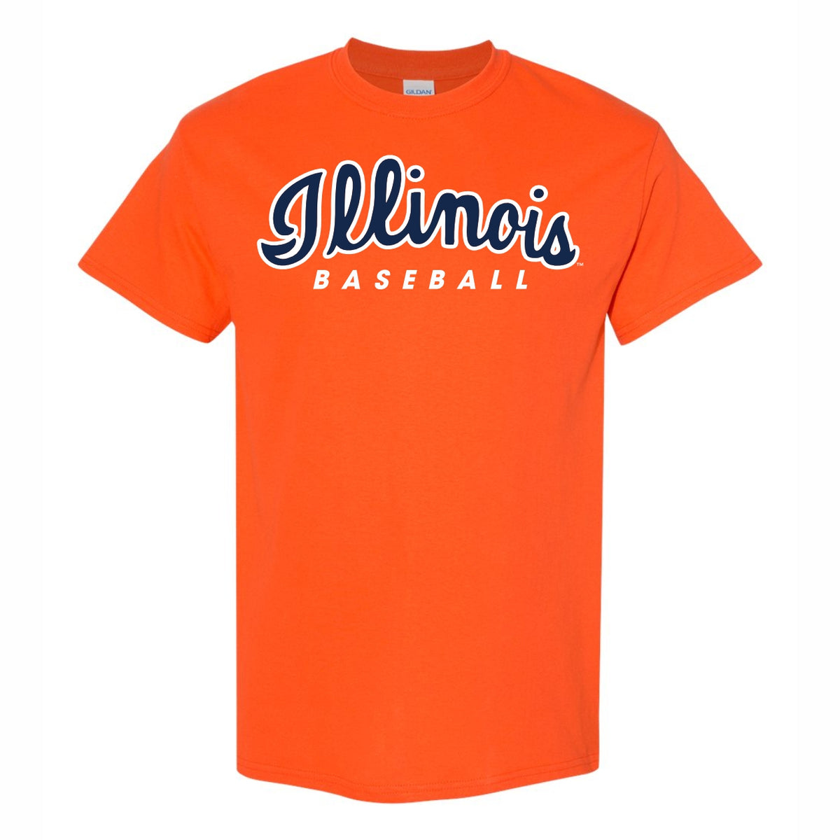 Illinois Fighting Illini Baseball T-Shirt Orange Script – Gameday ...