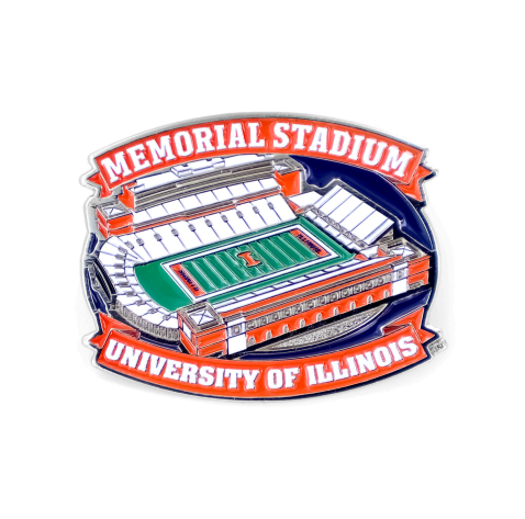 Illinois Fighting Illini Collectible Memorial Stadium Metal Pin ...