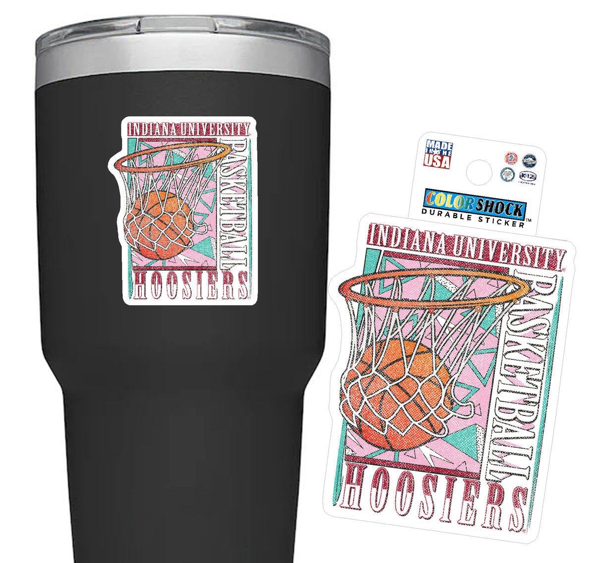 Indiana Hoosiers 90s Basketball Decal – Gameday Spirit Fanstore
