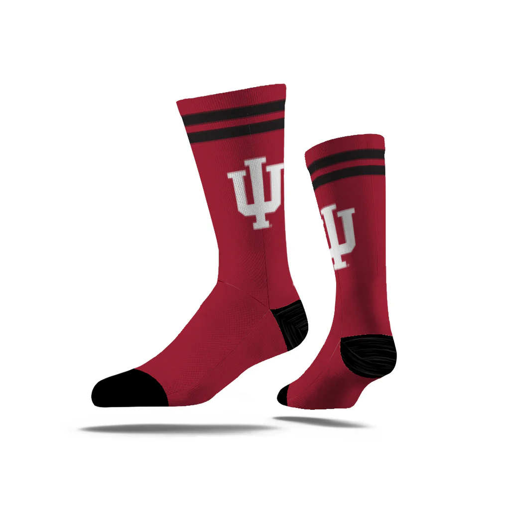 Indiana Socks Red/Black IU Trident – Gameday Spirit Fanstore
