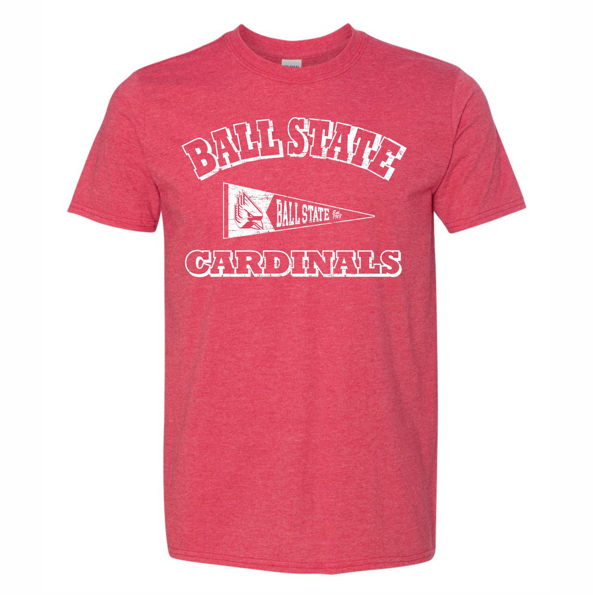 BSU Cardinals Heather Red Pennant Tee – Gameday Spirit Fanstore