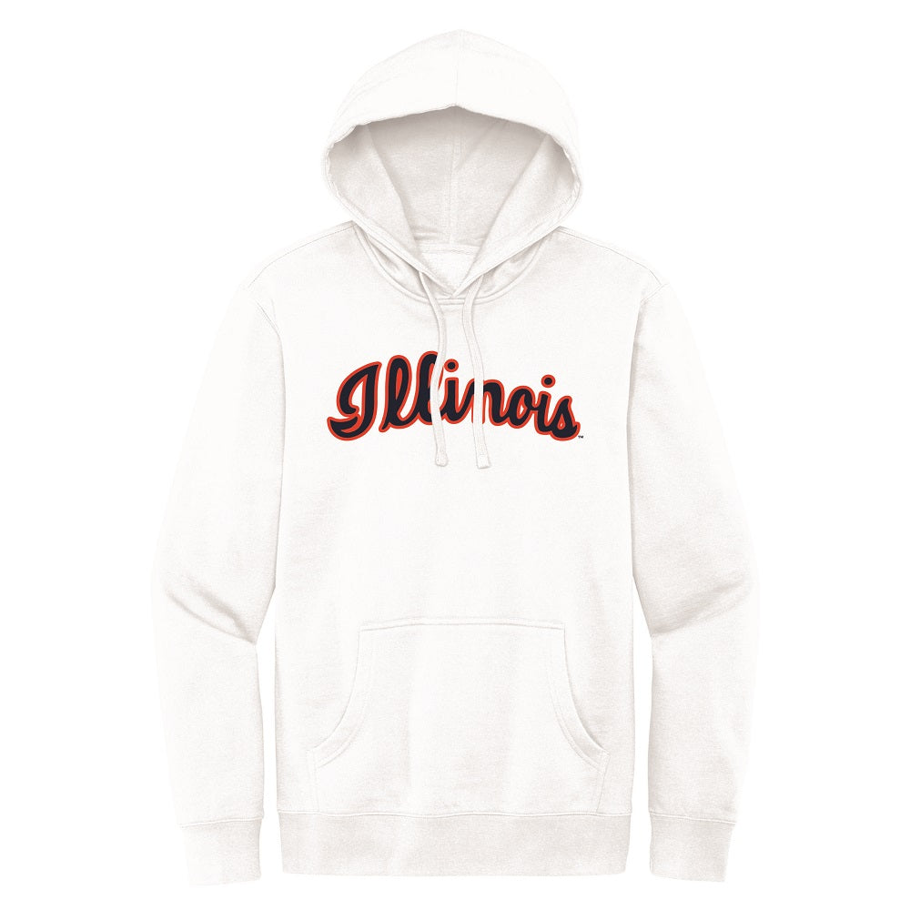 Illinois Fighting Illini Vintage Script Soft Hooded Sweatshirt ...
