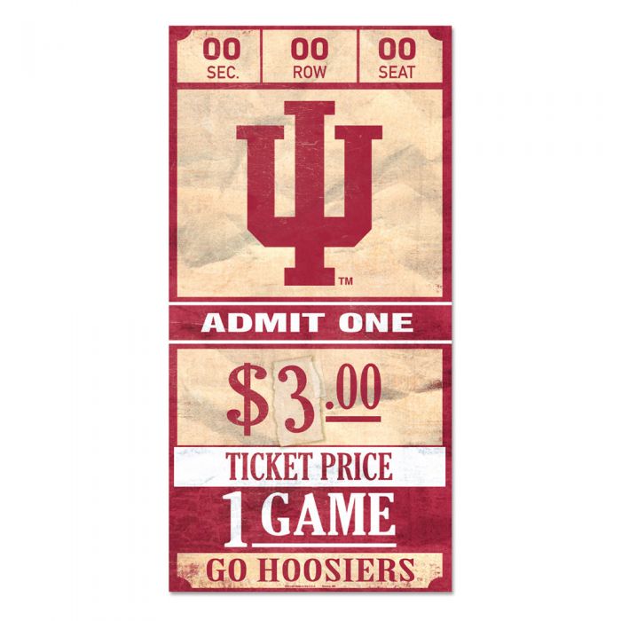 Indiana Hoosiers Ticket Wood Sign – Gameday Spirit Fanstore